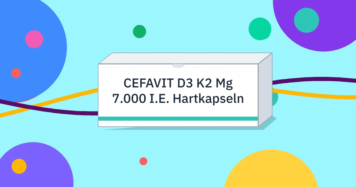 Symbolbild: Packung mit der Aufschrift CEFAVIT D3 K2 Mg 7.000 I.E. Hartkapseln (PZN 15580173) – Verfügbarkeit und Bezug in Apotheken in Frankfurt am Main