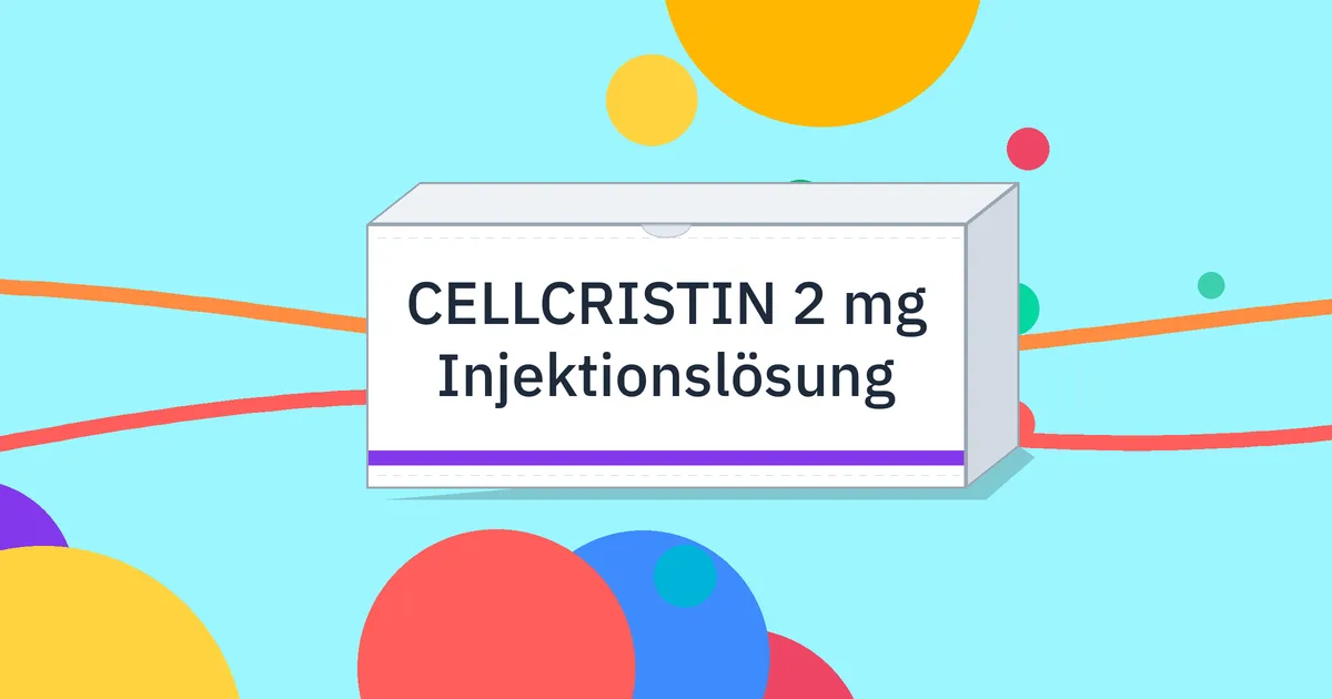 Symbolbild: Packung mit der Aufschrift CELLCRISTIN 2 mg Injektionslösung (PZN 07289699) – Verfügbarkeit und Bezug in Apotheken in Frankfurt am Main