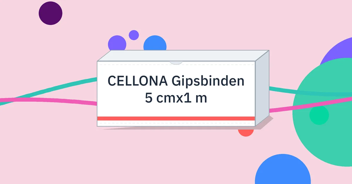 Symbolbild: Packung mit der Aufschrift CELLONA Gipsbinden 5 cmx1 m (PZN 03150763) – Verfügbarkeit und Bezug in Apotheken in Frankfurt am Main