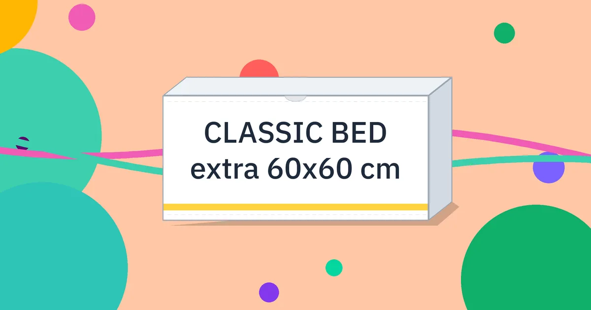 Symbolbild: Packung mit der Aufschrift CLASSIC BED extra 60x60 cm (PZN 08834986) – Verfügbarkeit und Bezug in Apotheken in Frankfurt am Main