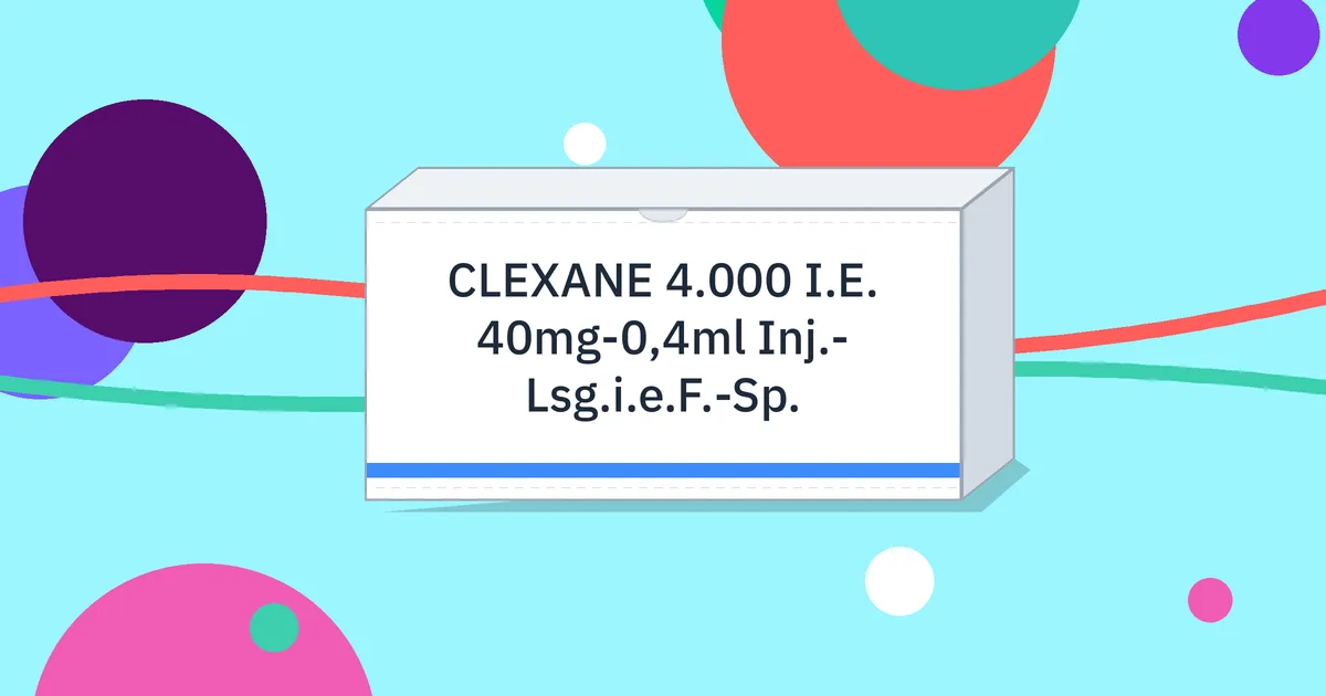 Symbolbild: Packung mit der Aufschrift CLEXANE 4.000 I.E. 40mg-0,4ml Inj.-Lsg.i.e.F.-Sp. (PZN 07189822) – Verfügbarkeit und Bezug in Apotheken in Frankfurt am Main