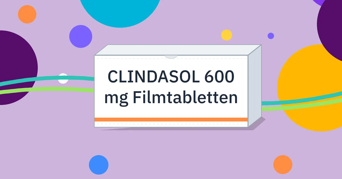 Symbolbild: Packung mit der Aufschrift CLINDASOL 600 mg Filmtabletten (PZN 06794656) – Verfügbarkeit und Bezug in Apotheken in Frankfurt am Main