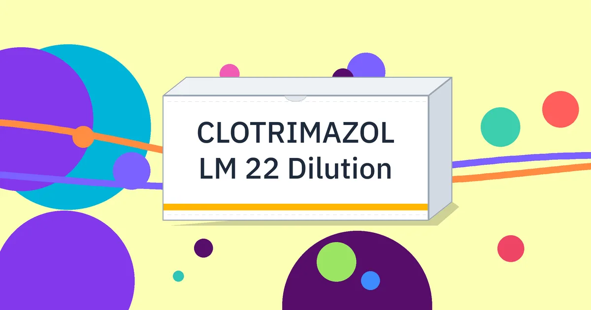 Symbolbild: Packung mit der Aufschrift CLOTRIMAZOL LM 22 Dilution (PZN 12822753) – Verfügbarkeit und Bezug in Apotheken in Frankfurt am Main