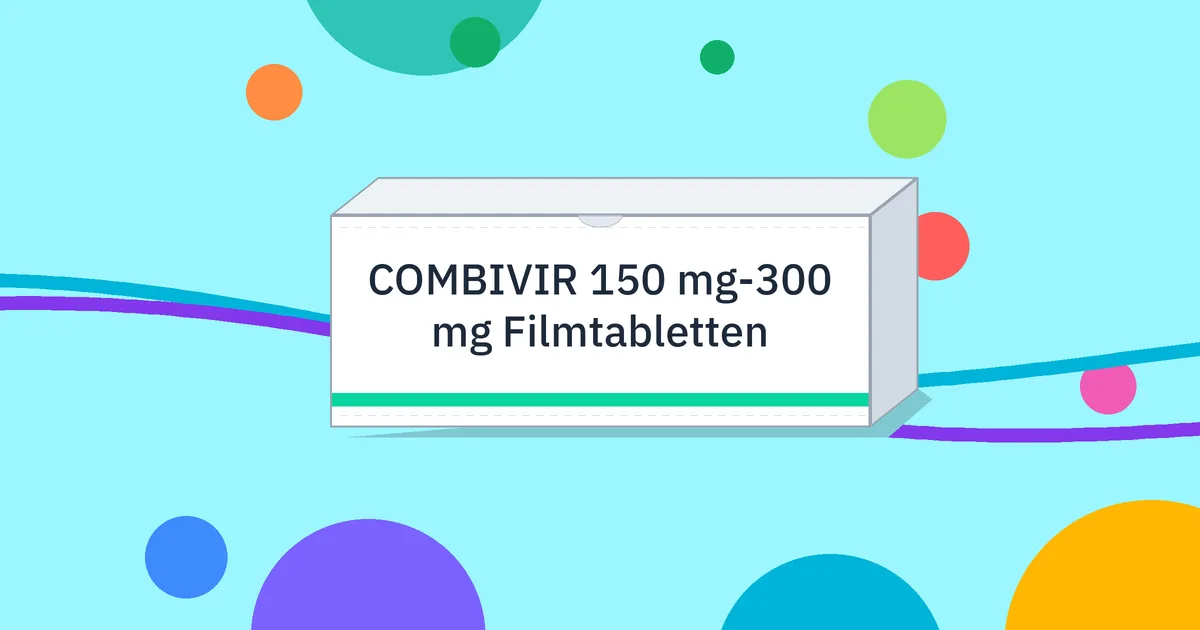 Symbolbild: Packung mit der Aufschrift COMBIVIR 150 mg-300 mg Filmtabletten (PZN 10227880) – Verfügbarkeit und Bezug in Apotheken in Frankfurt am Main