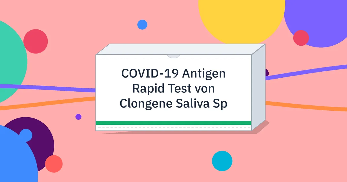 Symbolbild: Packung mit der Aufschrift COVID-19 Antigen Rapid Test von Clongene Saliva Sp (PZN 17278165) – Verfügbarkeit und Bezug in Apotheken in Frankfurt am Main