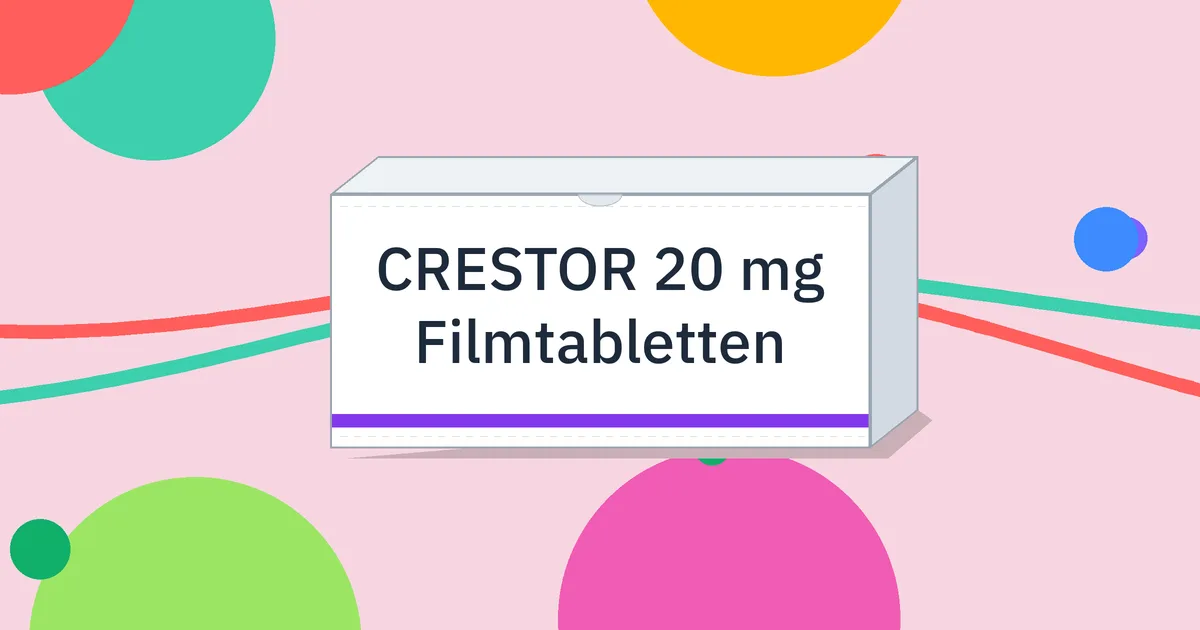 Symbolbild: Packung mit der Aufschrift CRESTOR 20 mg Filmtabletten (PZN 16914044) – Verfügbarkeit und Bezug in Apotheken in Frankfurt am Main