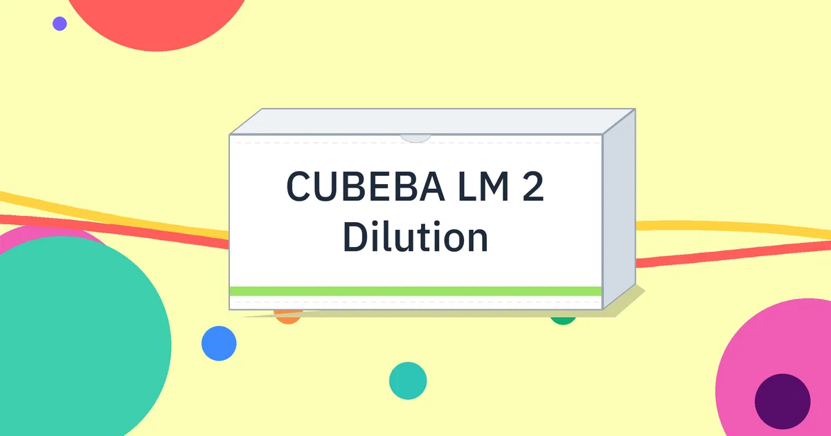 Symbolbild: Packung mit der Aufschrift CUBEBA LM 2 Dilution (PZN 13456664) – Verfügbarkeit und Bezug in Apotheken in Frankfurt am Main