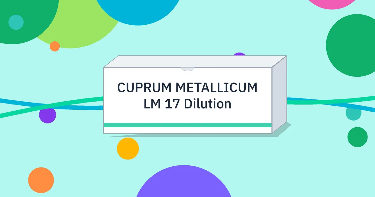 Symbolbild: Packung mit der Aufschrift CUPRUM METALLICUM LM 17 Dilution (PZN 12838205) – Verfügbarkeit und Bezug in Apotheken in Frankfurt am Main