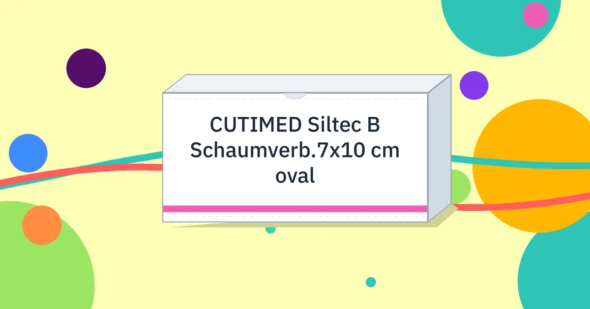 Symbolbild: Packung mit der Aufschrift CUTIMED Siltec B Schaumverb.7x10 cm oval (PZN 19809365) – Verfügbarkeit und Bezug in Apotheken in Frankfurt am Main