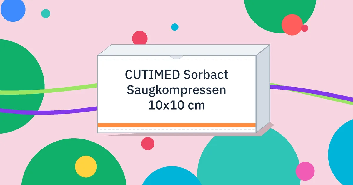 Symbolbild: Packung mit der Aufschrift CUTIMED Sorbact Saugkompressen 10x10 cm (PZN 15300825) – Verfügbarkeit und Bezug in Apotheken in Frankfurt am Main