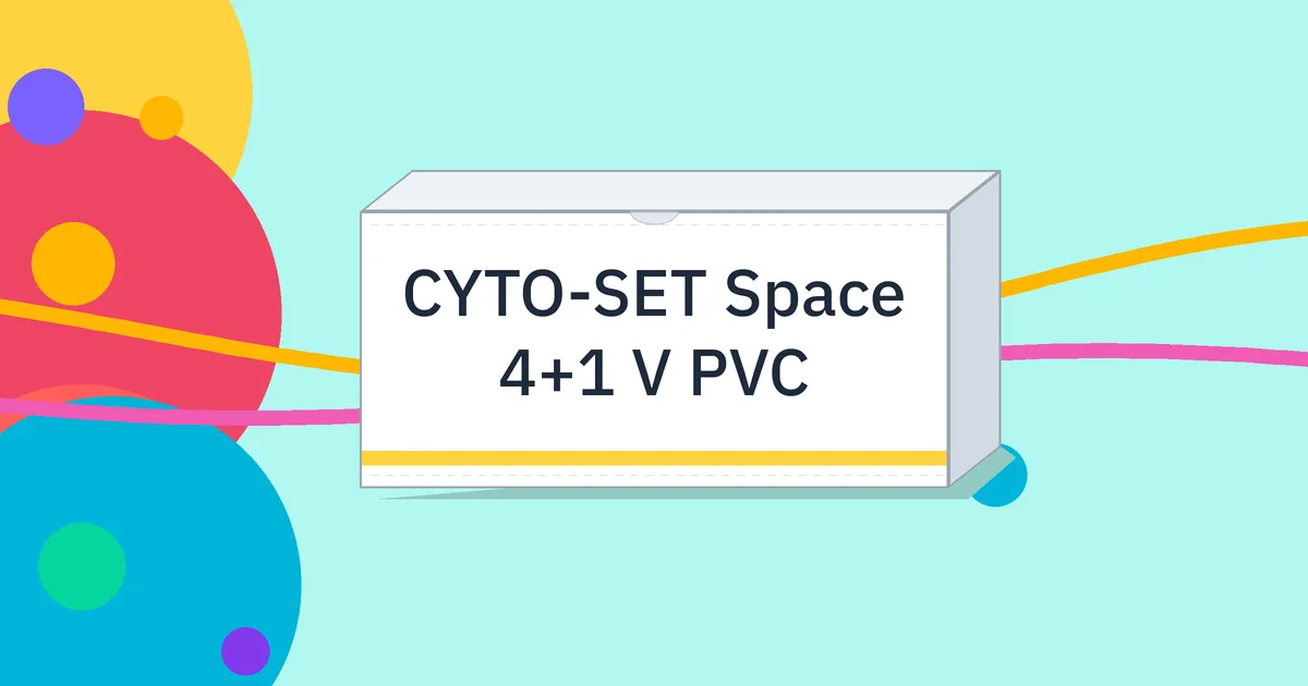 Symbolbild: Packung mit der Aufschrift CYTO-SET Space 4+1 V PVC (PZN 16572655) – Verfügbarkeit und Bezug in Apotheken in Frankfurt am Main
