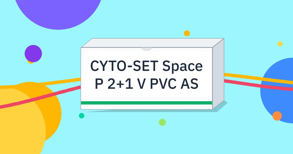 Symbolbild: Packung mit der Aufschrift CYTO-SET Space P 2+1 V PVC AS (PZN 12802934) – Verfügbarkeit und Bezug in Apotheken in Frankfurt am Main