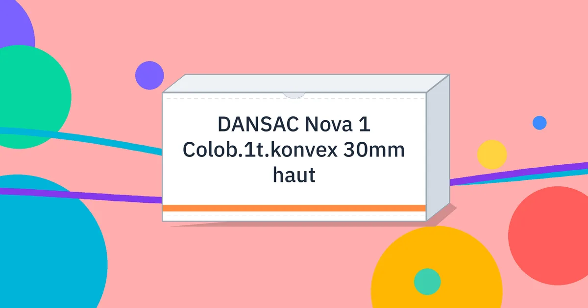 Symbolbild: Packung mit der Aufschrift DANSAC Nova 1 Colob.1t.konvex 30mm haut (PZN 03754998) – Verfügbarkeit und Bezug in Apotheken in Frankfurt am Main