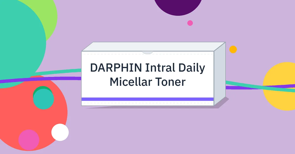 Symbolbild: Packung mit der Aufschrift DARPHIN Intral Daily Micellar Toner (PZN 17987447) – Verfügbarkeit und Bezug in Apotheken in Frankfurt am Main