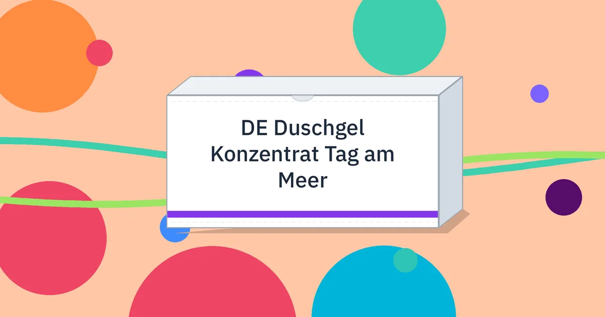 Symbolbild: Packung mit der Aufschrift DE Duschgel Konzentrat Tag am Meer (PZN 18451660) – Verfügbarkeit und Bezug in Apotheken in Frankfurt am Main