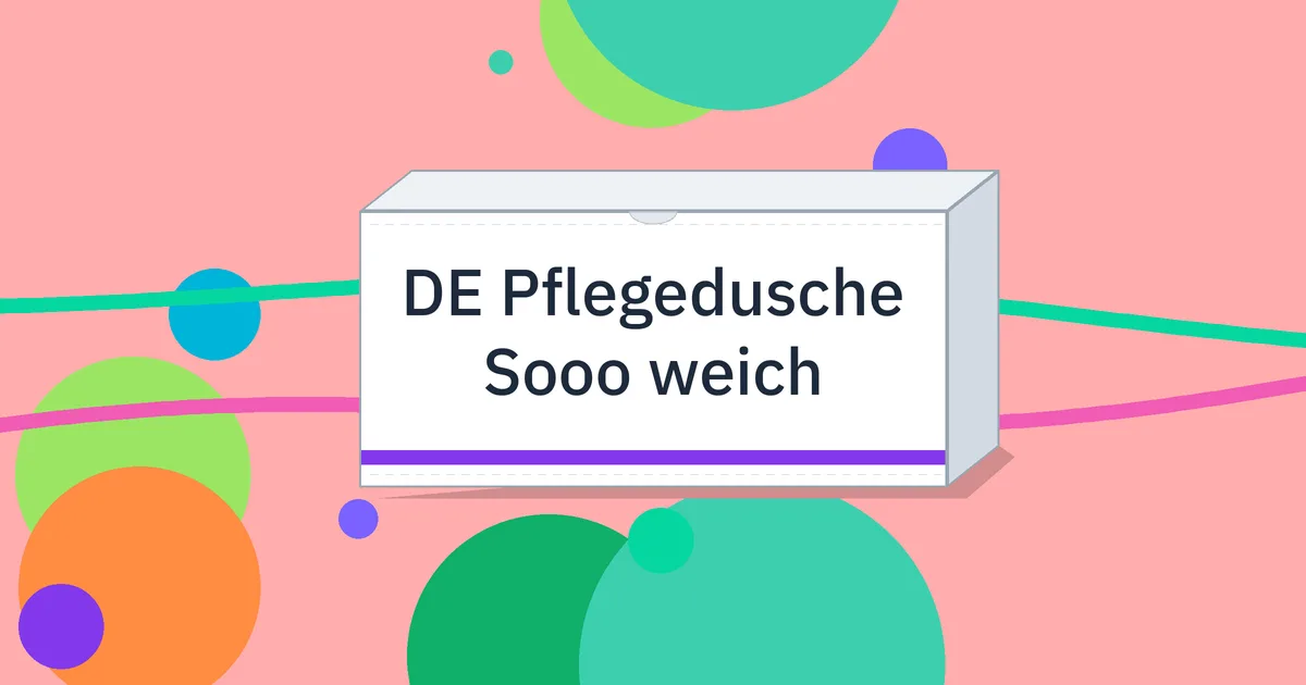Symbolbild: Packung mit der Aufschrift DE Pflegedusche Sooo weich (PZN 18134534) – Verfügbarkeit und Bezug in Apotheken in Frankfurt am Main