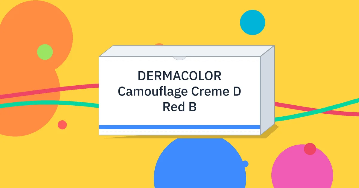 Symbolbild: Packung mit der Aufschrift DERMACOLOR Camouflage Creme D Red B (PZN 15818551) – Verfügbarkeit und Bezug in Apotheken in Frankfurt am Main