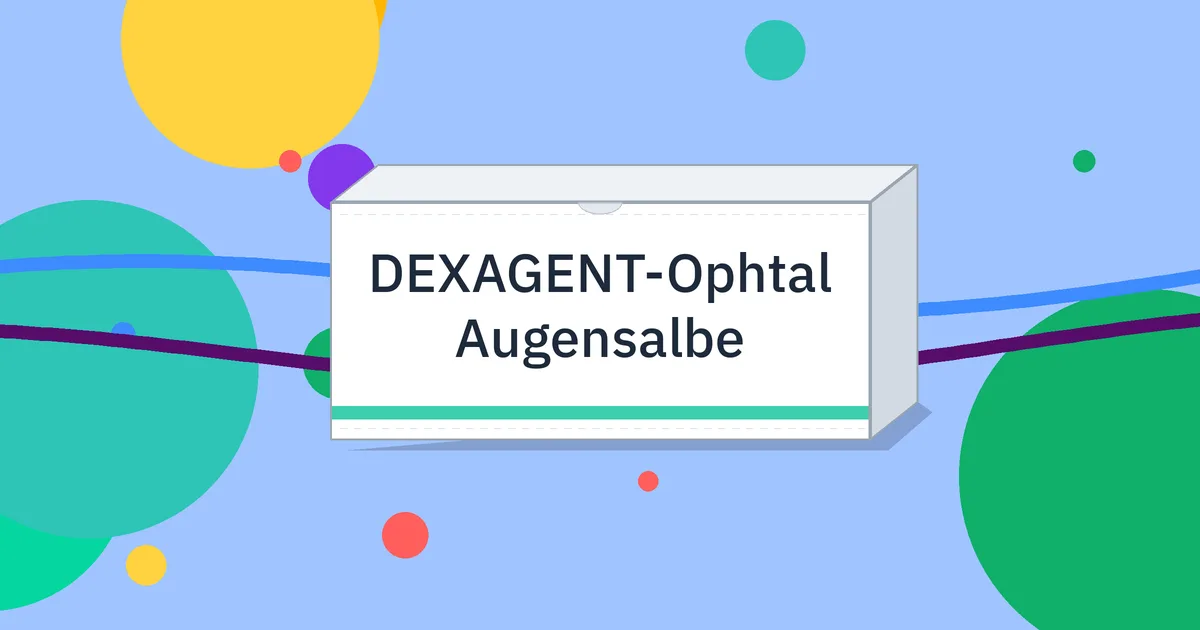 Symbolbild: Packung mit der Aufschrift DEXAGENT-Ophtal Augensalbe (PZN 02192162) – Verfügbarkeit und Bezug in Apotheken in Frankfurt am Main