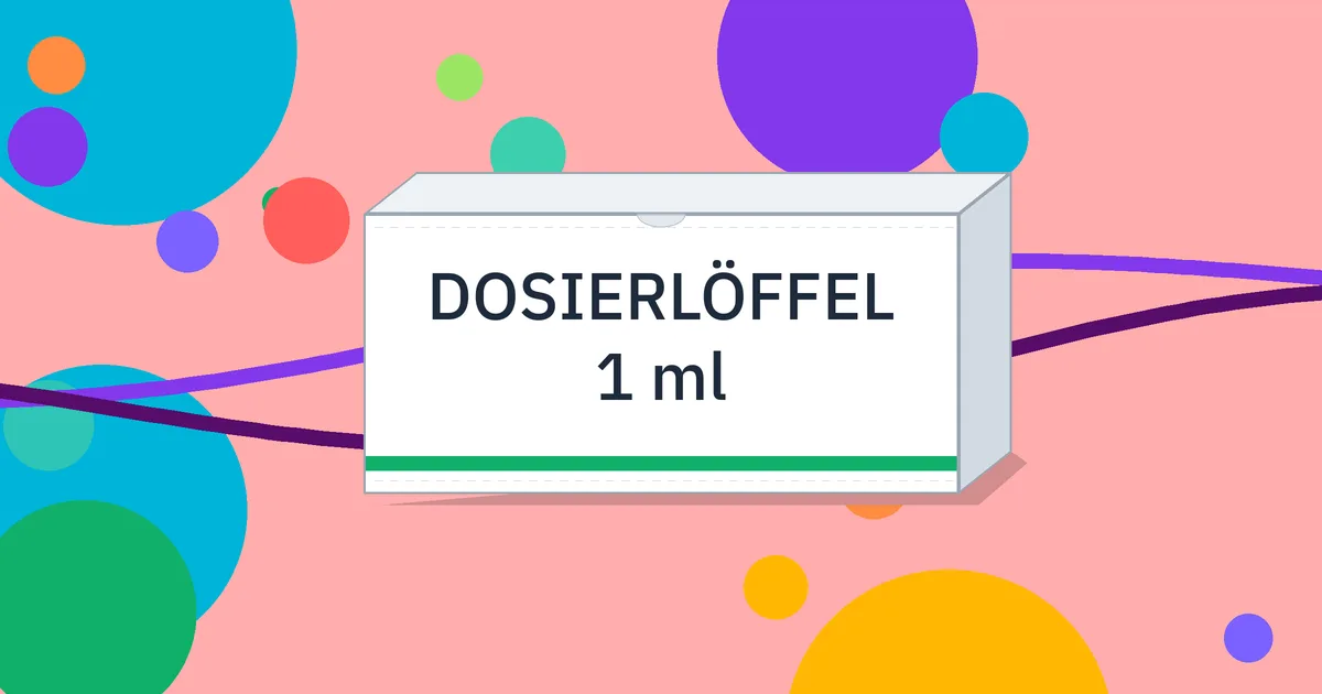 Symbolbild: Packung mit der Aufschrift DOSIERLÖFFEL 1 ml (PZN 17543199) – Verfügbarkeit und Bezug in Apotheken in Frankfurt am Main