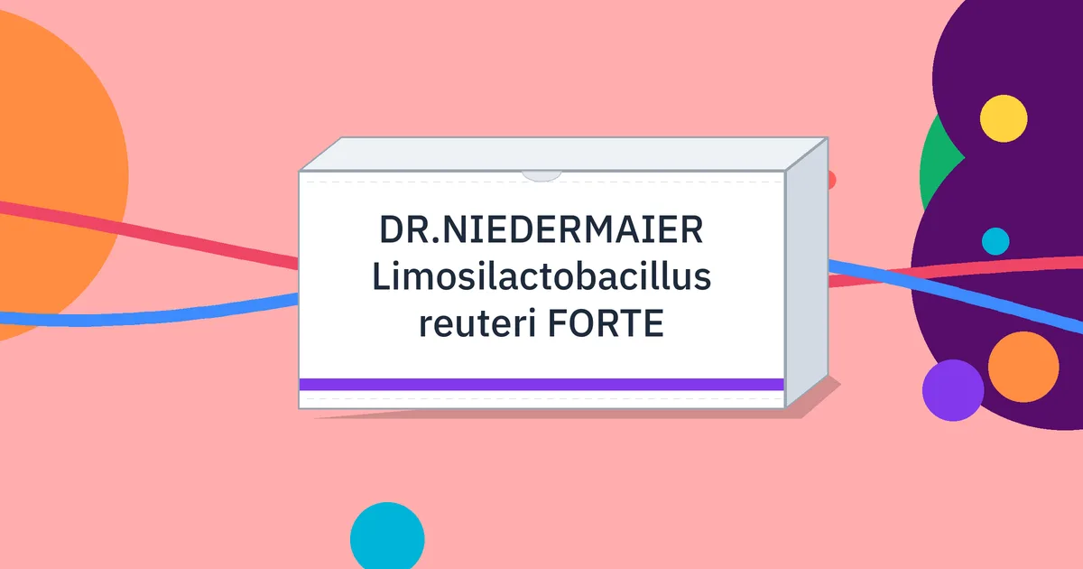Symbolbild: Packung mit der Aufschrift DR.NIEDERMAIER Limosilactobacillus reuteri FORTE (PZN 19638604) – Verfügbarkeit und Bezug in Apotheken in Frankfurt am Main