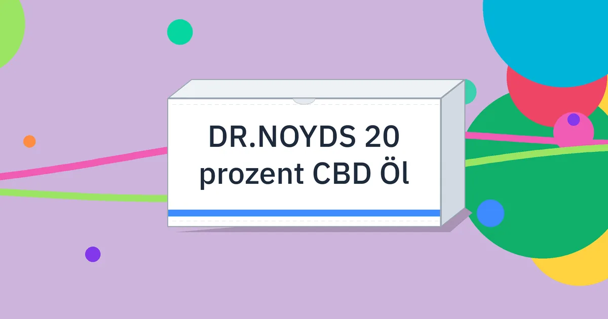 Symbolbild: Packung mit der Aufschrift DR.NOYDS 20 prozent CBD Öl (PZN 18408687) – Verfügbarkeit und Bezug in Apotheken in Frankfurt am Main