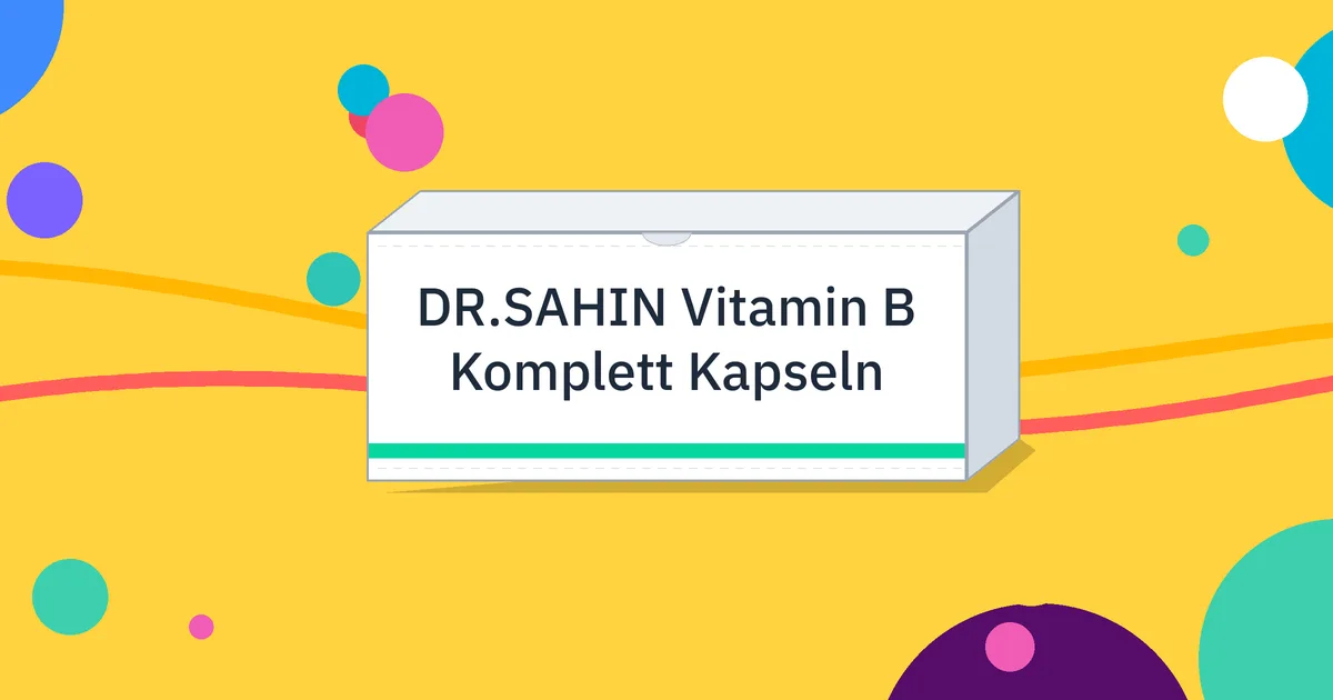 Symbolbild: Packung mit der Aufschrift DR.SAHIN Vitamin B Komplett Kapseln (PZN 18061462) – Verfügbarkeit und Bezug in Apotheken in Frankfurt am Main