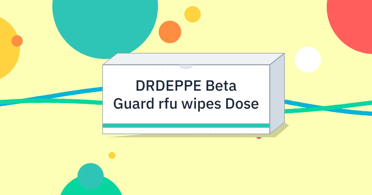 Symbolbild: Packung mit der Aufschrift DRDEPPE Beta Guard rfu wipes Dose (PZN 18312295) – Verfügbarkeit und Bezug in Apotheken in Frankfurt am Main