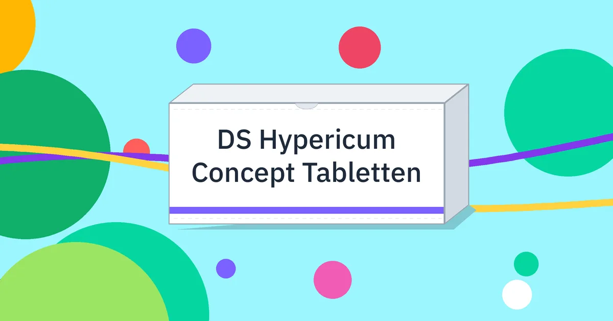 Symbolbild: Packung mit der Aufschrift DS Hypericum Concept Tabletten (PZN 00588619) – Verfügbarkeit und Bezug in Apotheken in Frankfurt am Main