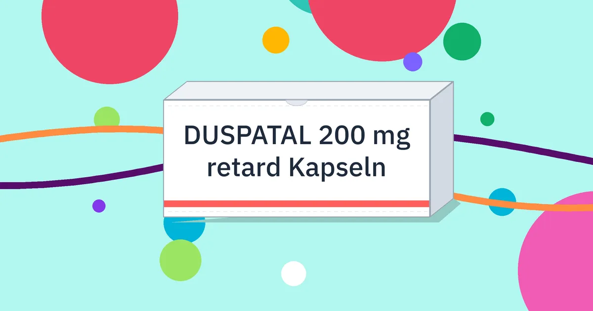 Symbolbild: Packung mit der Aufschrift DUSPATAL 200 mg retard Kapseln (PZN 13882869) – Verfügbarkeit und Bezug in Apotheken in Frankfurt am Main