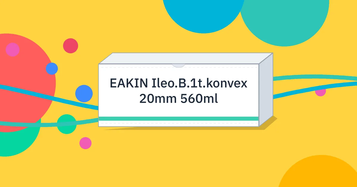 Symbolbild: Packung mit der Aufschrift EAKIN Ileo.B.1t.konvex 20mm 560ml (PZN 01119499) – Verfügbarkeit und Bezug in Apotheken in Frankfurt am Main