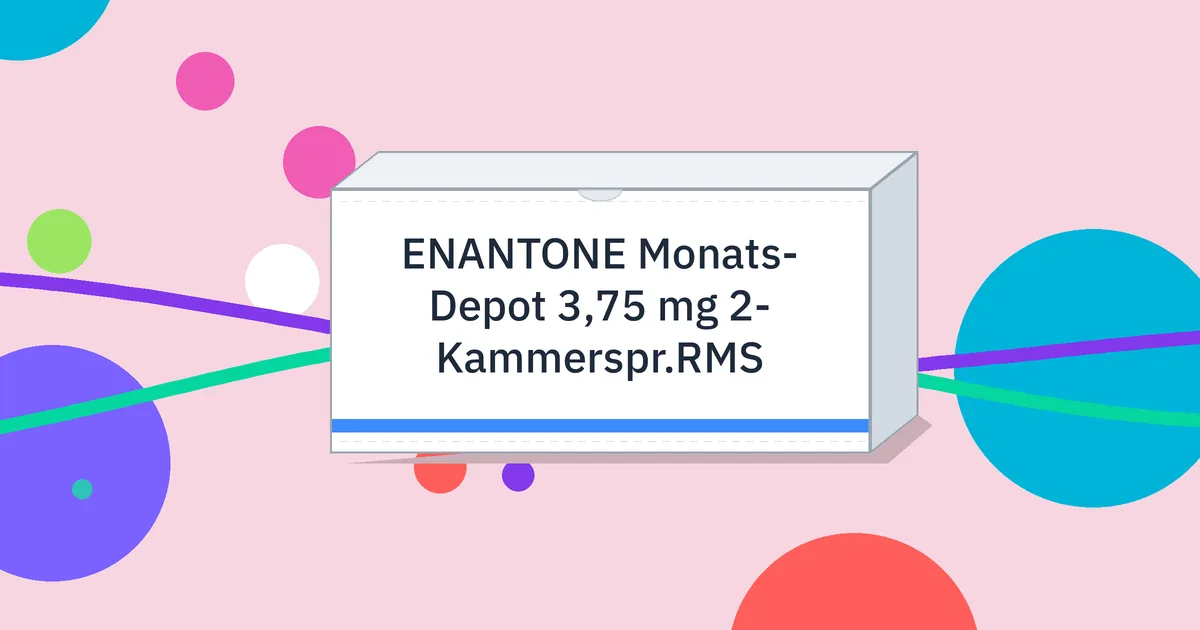 Symbolbild: Packung mit der Aufschrift ENANTONE Monats-Depot 3,75 mg 2-Kammerspr.RMS (PZN 10392550) – Verfügbarkeit und Bezug in Apotheken in Frankfurt am Main