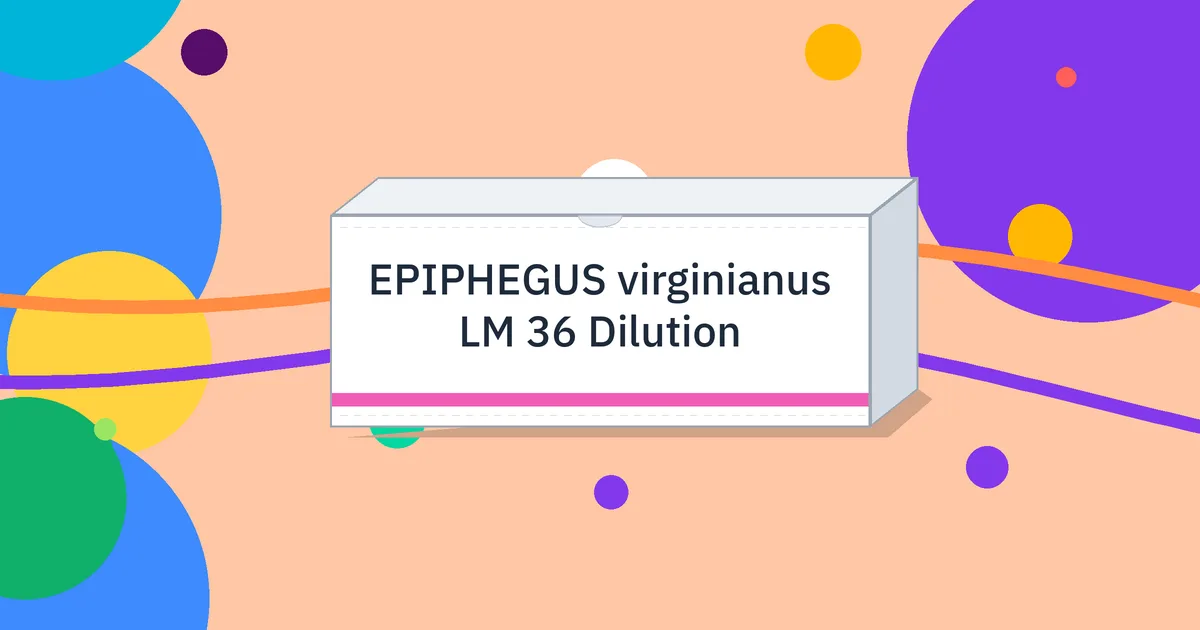 Symbolbild: Packung mit der Aufschrift EPIPHEGUS virginianus LM 36 Dilution (PZN 13472798) – Verfügbarkeit und Bezug in Apotheken in Frankfurt am Main