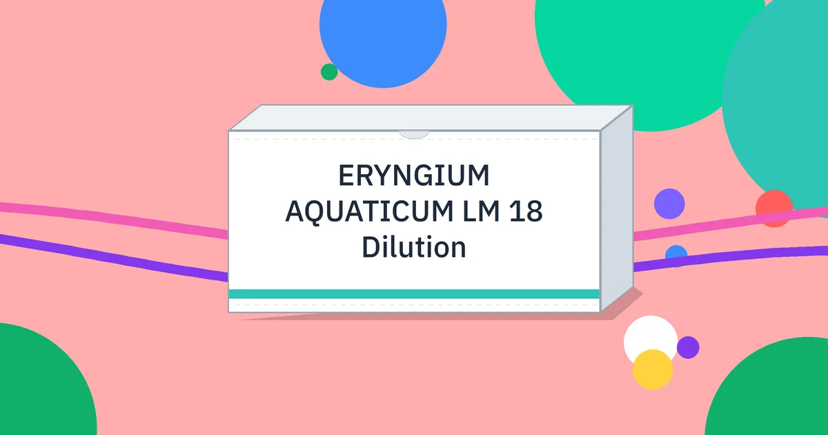 Symbolbild: Packung mit der Aufschrift ERYNGIUM AQUATICUM LM 18 Dilution (PZN 13478631) – Verfügbarkeit und Bezug in Apotheken in Frankfurt am Main