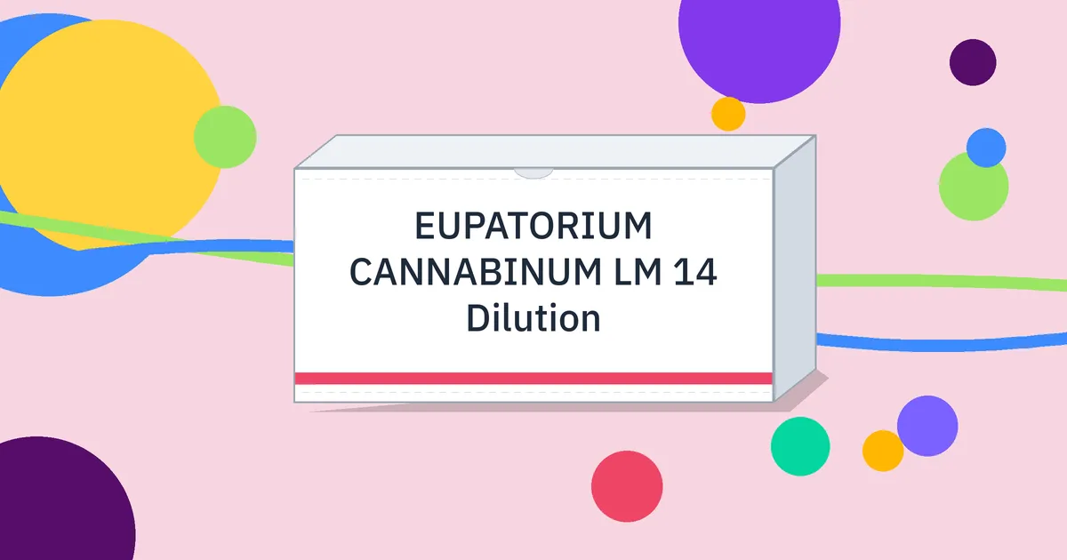Symbolbild: Packung mit der Aufschrift EUPATORIUM CANNABINUM LM 14 Dilution (PZN 12845777) – Verfügbarkeit und Bezug in Apotheken in Frankfurt am Main