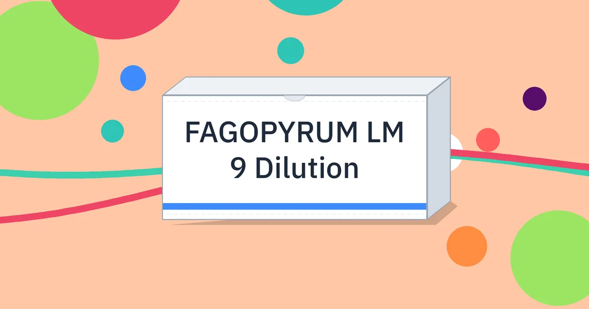 Symbolbild: Packung mit der Aufschrift FAGOPYRUM LM 9 Dilution (PZN 13486441) – Verfügbarkeit und Bezug in Apotheken in Frankfurt am Main