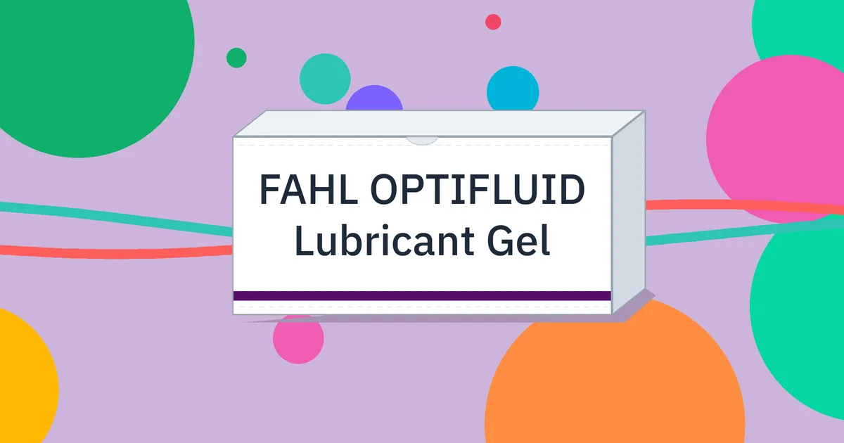 Symbolbild: Packung mit der Aufschrift FAHL OPTIFLUID Lubricant Gel (PZN 16568145) – Verfügbarkeit und Bezug in Apotheken in Frankfurt am Main