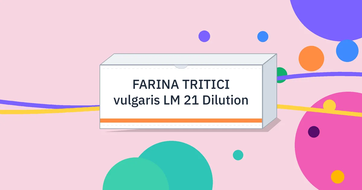 Symbolbild: Packung mit der Aufschrift FARINA TRITICI vulgaris LM 21 Dilution (PZN 13487972) – Verfügbarkeit und Bezug in Apotheken in Frankfurt am Main