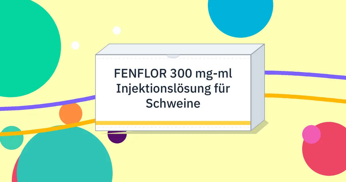 Symbolbild: Packung mit der Aufschrift FENFLOR 300 mg-ml Injektionslösung für Schweine (PZN 10744032) – Verfügbarkeit und Bezug in Apotheken in Frankfurt am Main