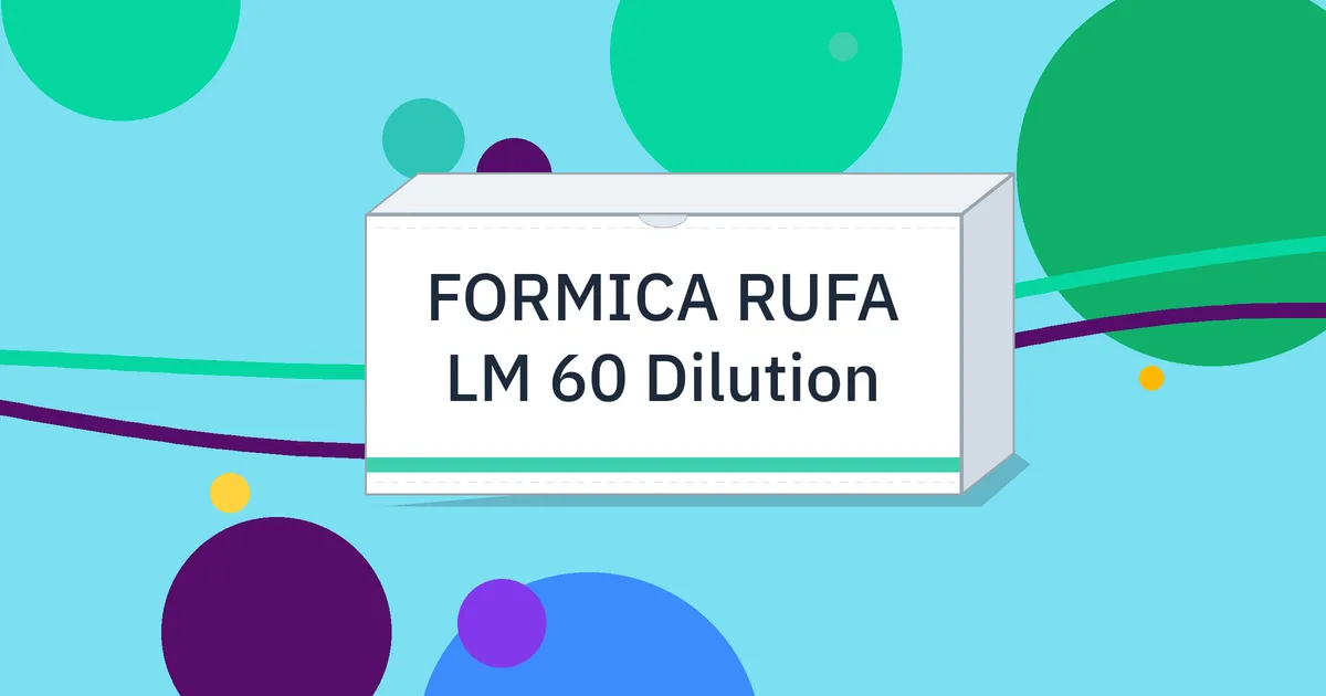 Symbolbild: Packung mit der Aufschrift FORMICA RUFA LM 60 Dilution (PZN 12874193) – Verfügbarkeit und Bezug in Apotheken in Frankfurt am Main