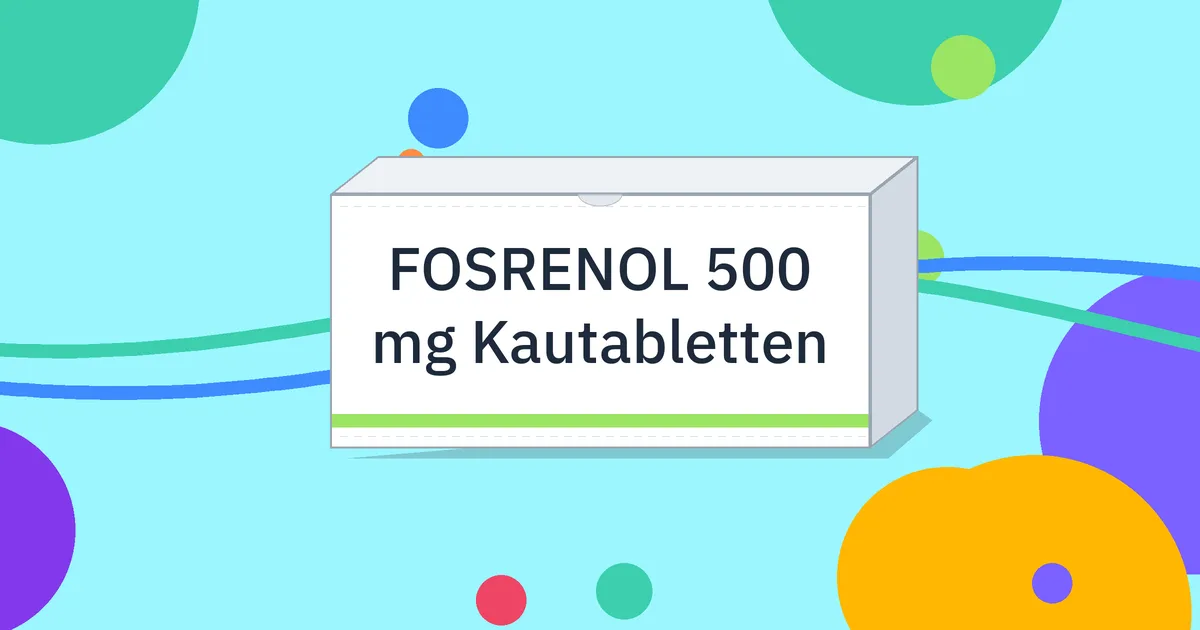 Symbolbild: Packung mit der Aufschrift FOSRENOL 500 mg Kautabletten (PZN 17856136) – Verfügbarkeit und Bezug in Apotheken in Frankfurt am Main