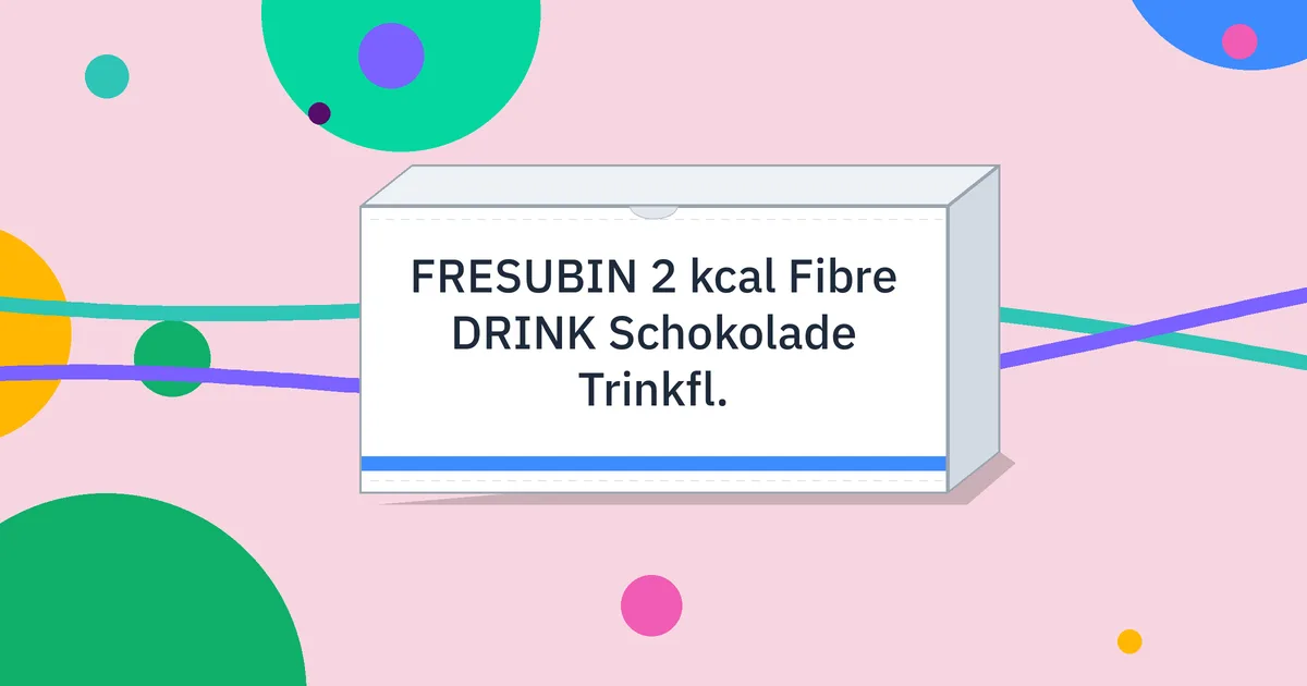 Symbolbild: Packung mit der Aufschrift FRESUBIN 2 kcal Fibre DRINK Schokolade Trinkfl. (PZN 00264087) – Verfügbarkeit und Bezug in Apotheken in Frankfurt am Main