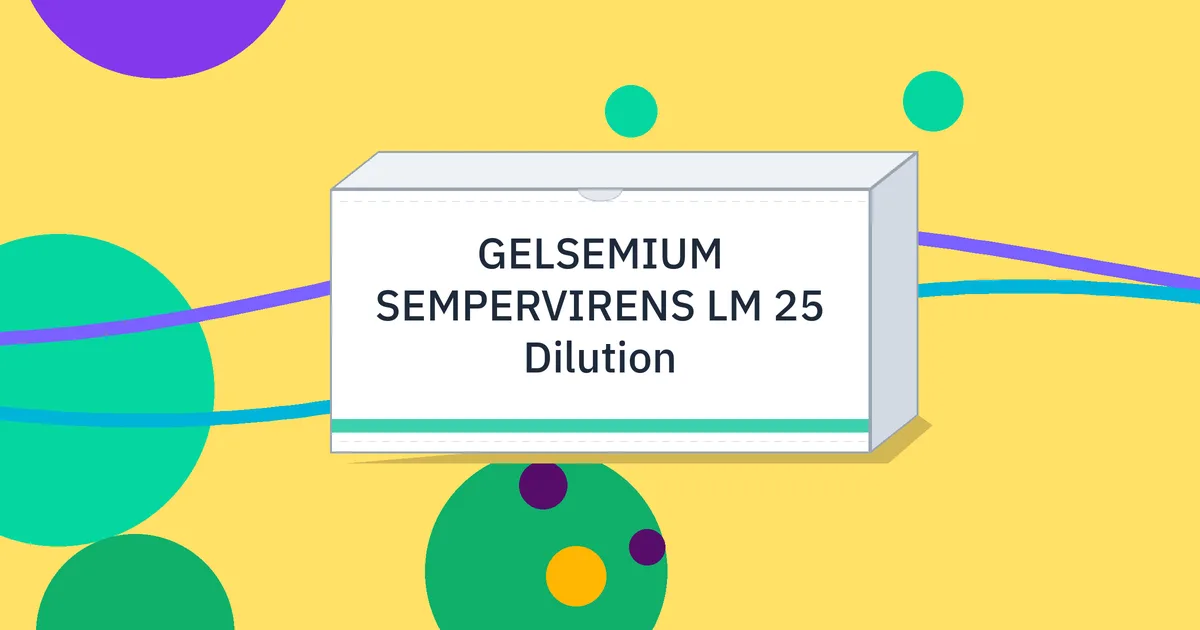 Symbolbild: Packung mit der Aufschrift GELSEMIUM SEMPERVIRENS LM 25 Dilution (PZN 12875896) – Verfügbarkeit und Bezug in Apotheken in Frankfurt am Main