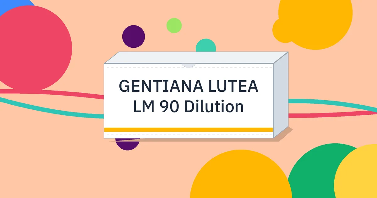 Symbolbild: Packung mit der Aufschrift GENTIANA LUTEA LM 90 Dilution (PZN 12876482) – Verfügbarkeit und Bezug in Apotheken in Frankfurt am Main
