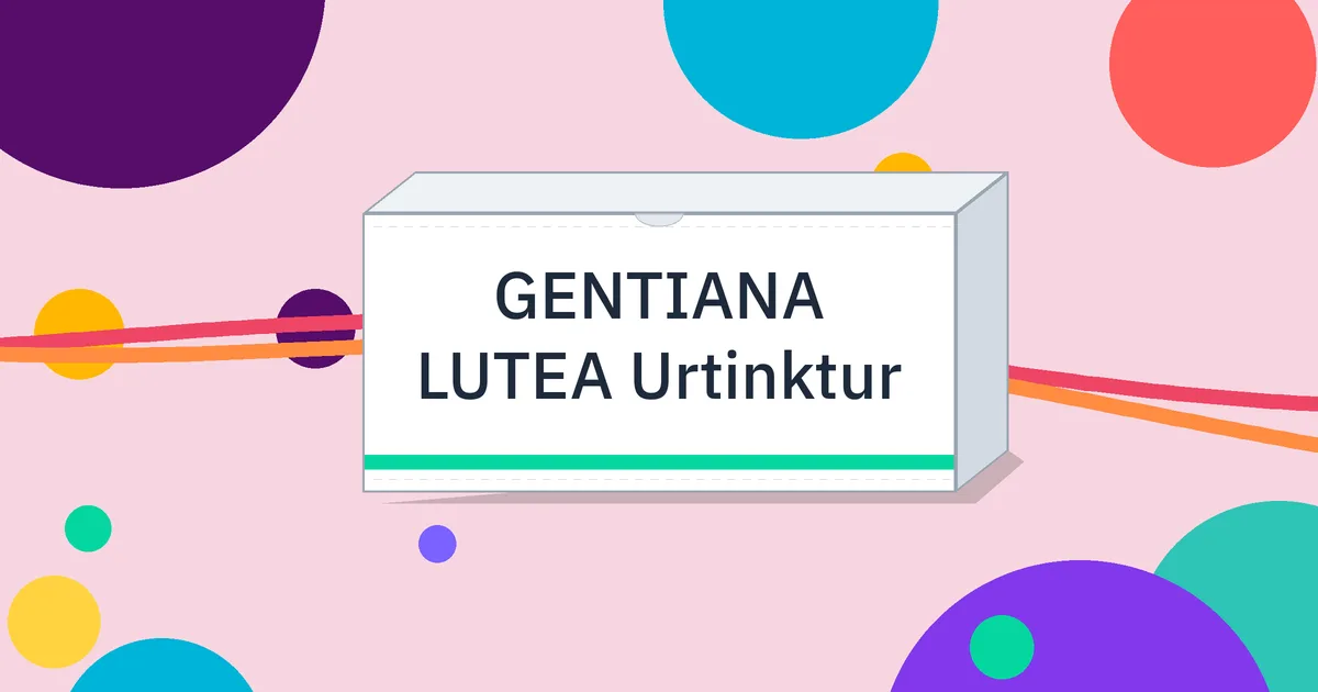 Symbolbild: Packung mit der Aufschrift GENTIANA LUTEA Urtinktur (PZN 02117019) – Verfügbarkeit und Bezug in Apotheken in Frankfurt am Main