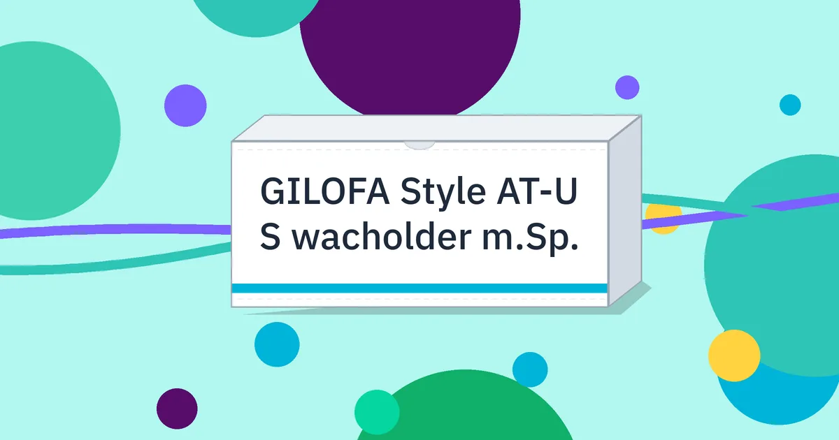 Symbolbild: Packung mit der Aufschrift GILOFA Style AT-U S wacholder m.Sp. (PZN 16728442) – Verfügbarkeit und Bezug in Apotheken in Frankfurt am Main
