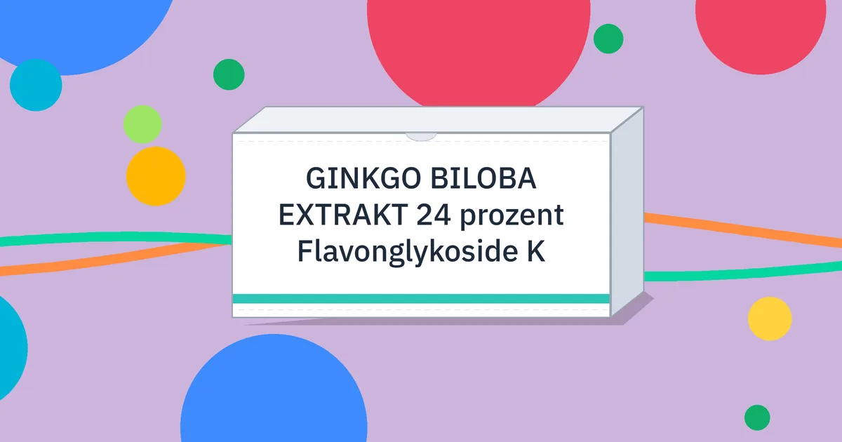 Symbolbild: Packung mit der Aufschrift GINKGO BILOBA EXTRAKT 24 prozent Flavonglykoside K (PZN 11674316) – Verfügbarkeit und Bezug in Apotheken in Frankfurt am Main