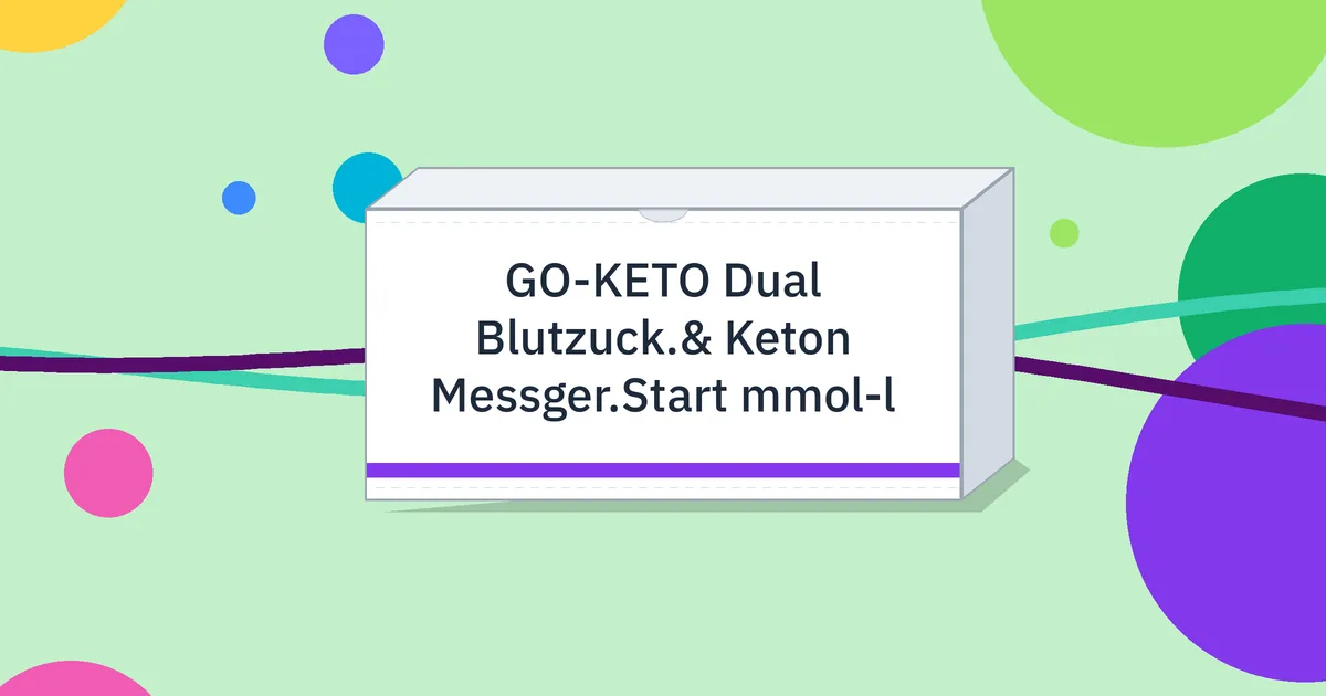 Symbolbild: Packung mit der Aufschrift GO-KETO Dual Blutzuck.& Keton Messger.Start mmol-l (PZN 16914587) – Verfügbarkeit und Bezug in Apotheken in Frankfurt am Main