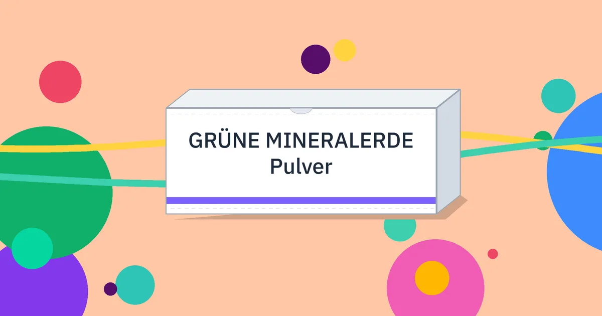 Symbolbild: Packung mit der Aufschrift GRÜNE MINERALERDE Pulver (PZN 04721216) – Verfügbarkeit und Bezug in Apotheken in Frankfurt am Main