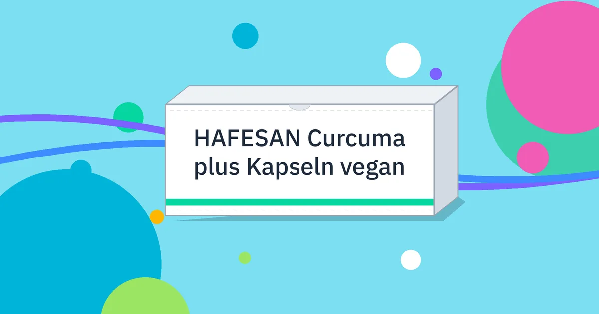 Symbolbild: Packung mit der Aufschrift HAFESAN Curcuma plus Kapseln vegan (PZN 18154784) – Verfügbarkeit und Bezug in Apotheken in Frankfurt am Main