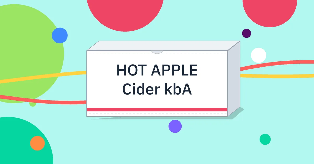 Symbolbild: Packung mit der Aufschrift HOT APPLE Cider kbA (PZN 05511372) – Verfügbarkeit und Bezug in Apotheken in Frankfurt am Main